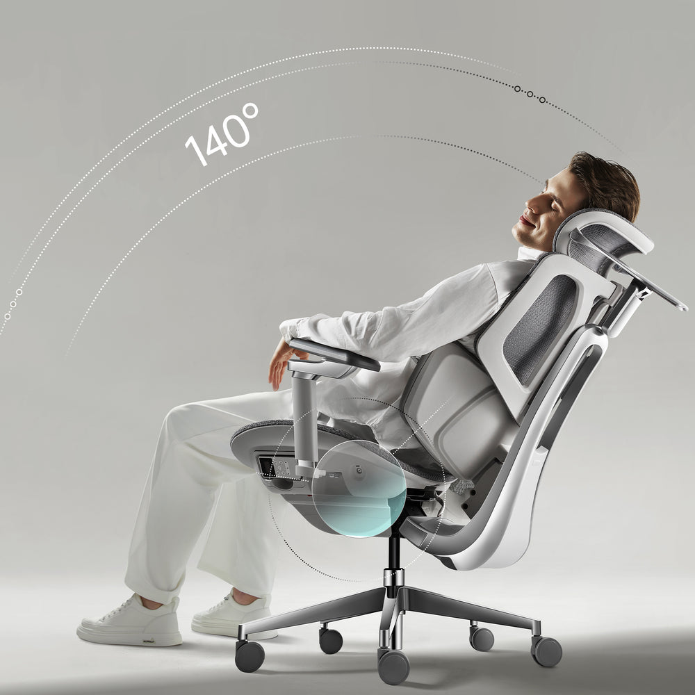 Hbada X7 Smart Ergonomic Ventilated Massage Office Chair, Lumbar Back ...