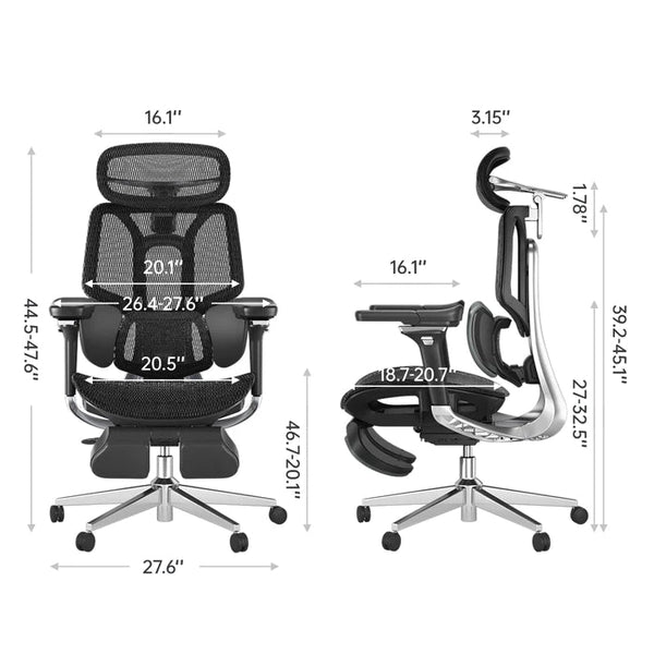 Silla de oficina ergonómica HBADA E3 Pro (con reposapiés)